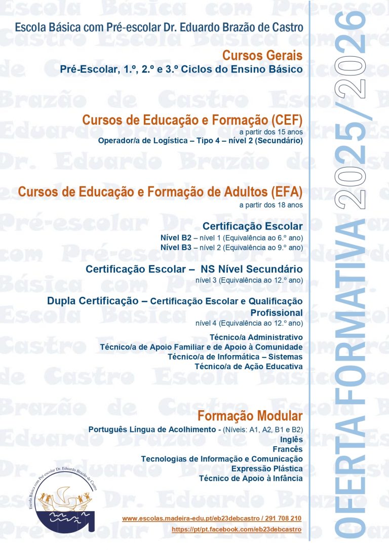 Oferta Formativa – DEBCastro